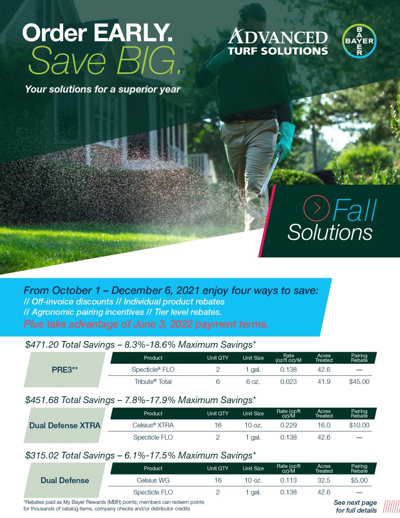 Early Order Your Way: 2021 Programs for Lawn and Landscape - Advanced Turf Solutions