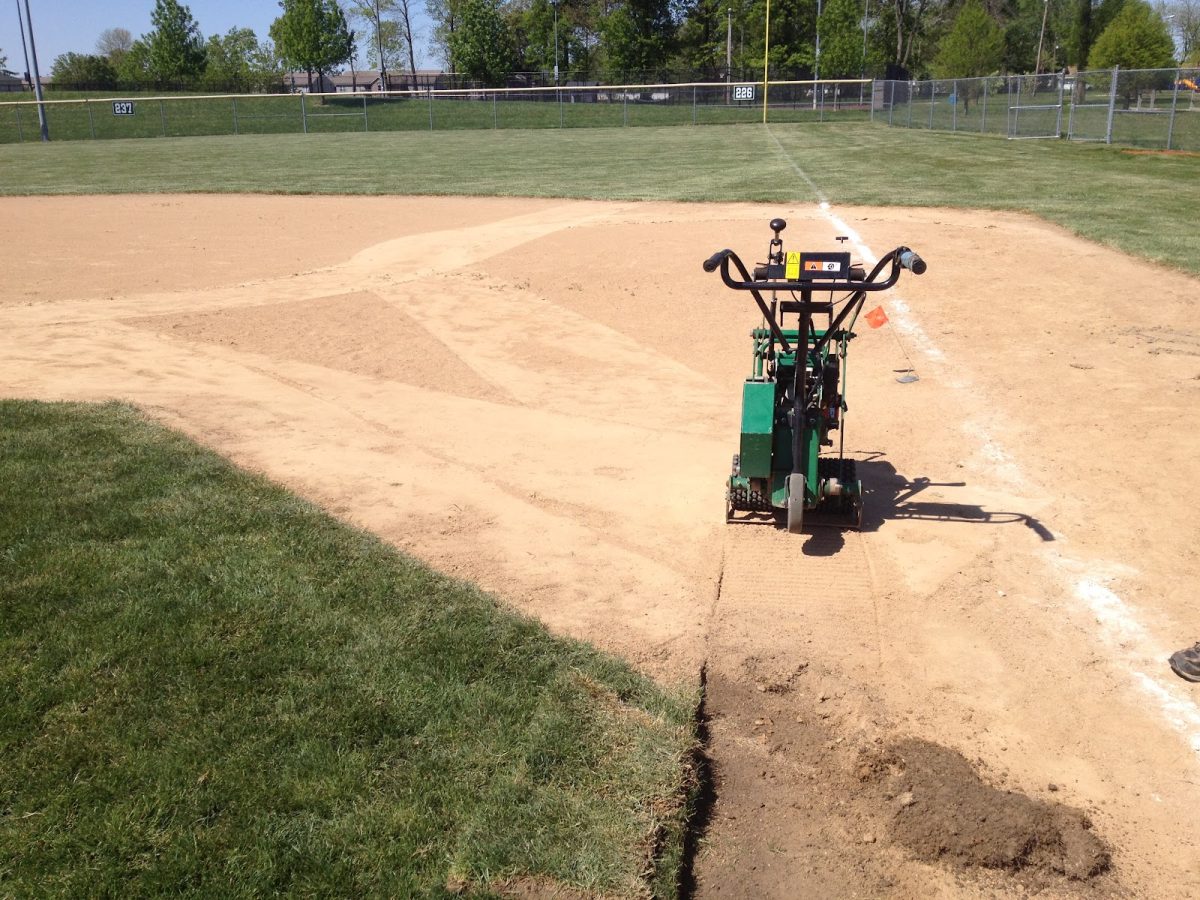 Using a Sod Cutter to Remove an Infield Lip - Advanced Turf Solutions