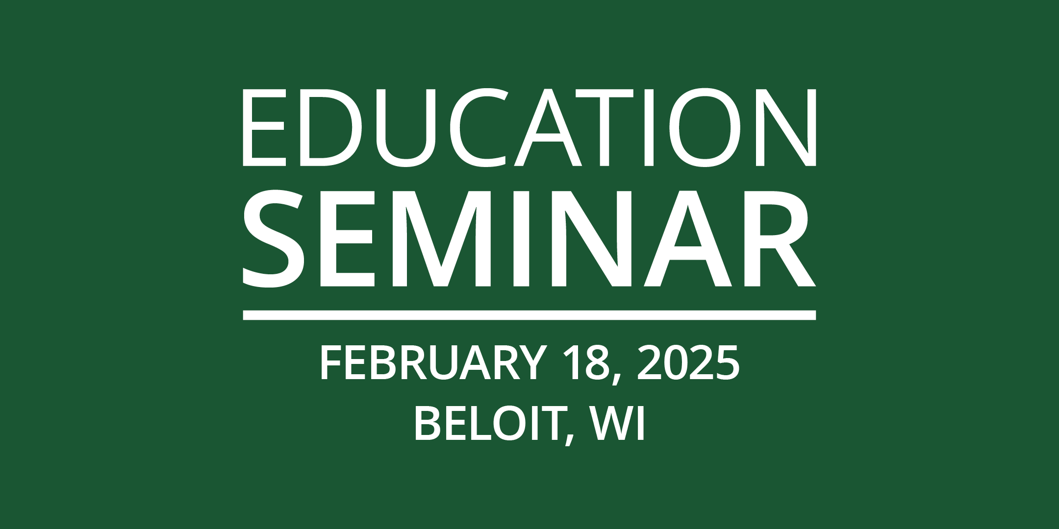 2024-2025 Education Events Beloit, WI - Advanced Turf Solutions