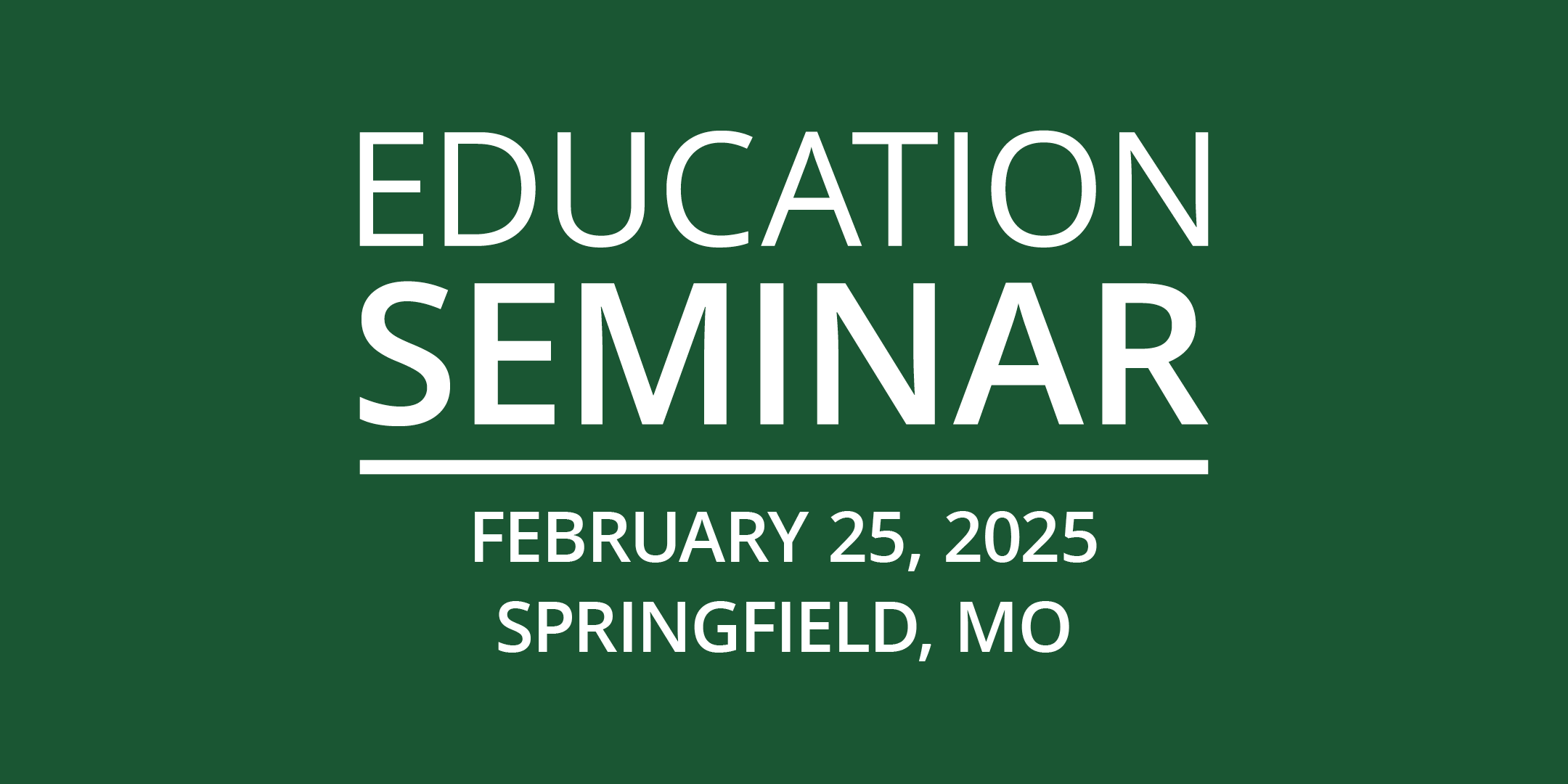 2024-2025 Education Events Springfield, MO - Advanced Turf Solutions